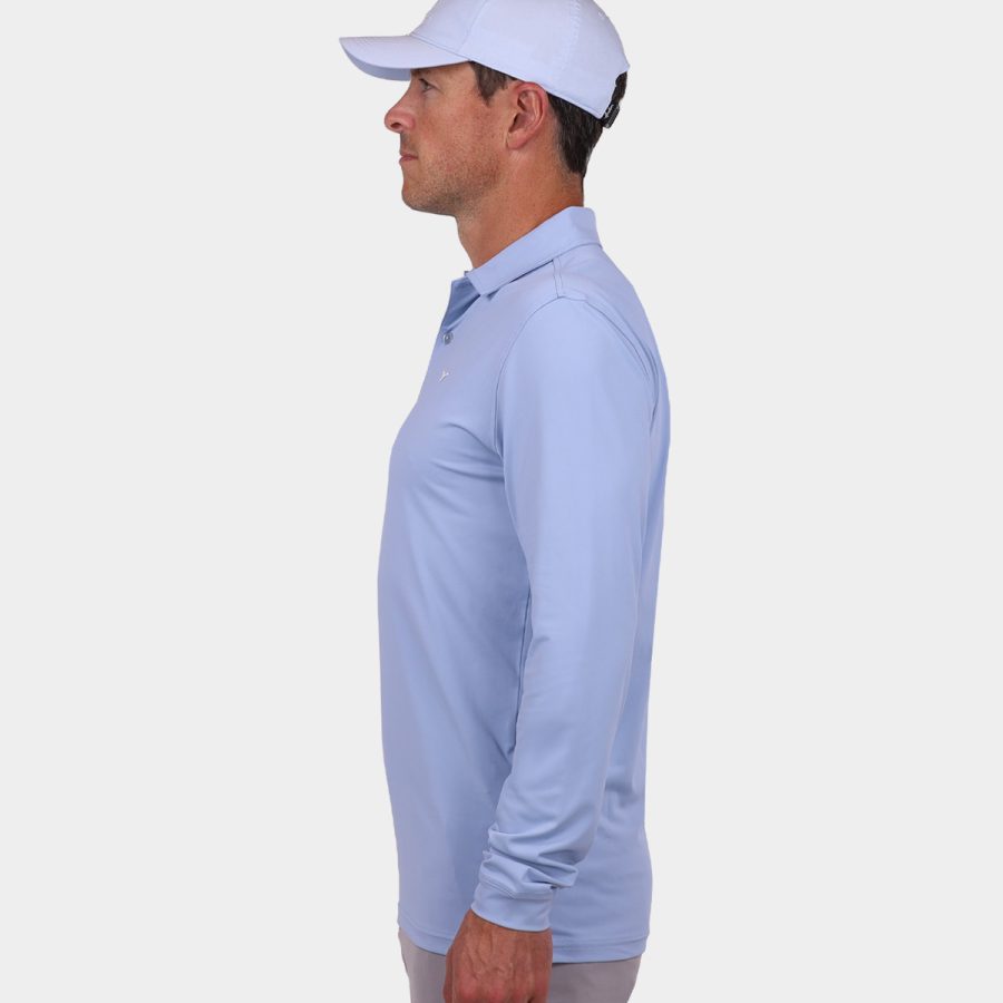 Shop the Long Sleeve Golf Polo Shirt in Blue | Avalon Golf Co