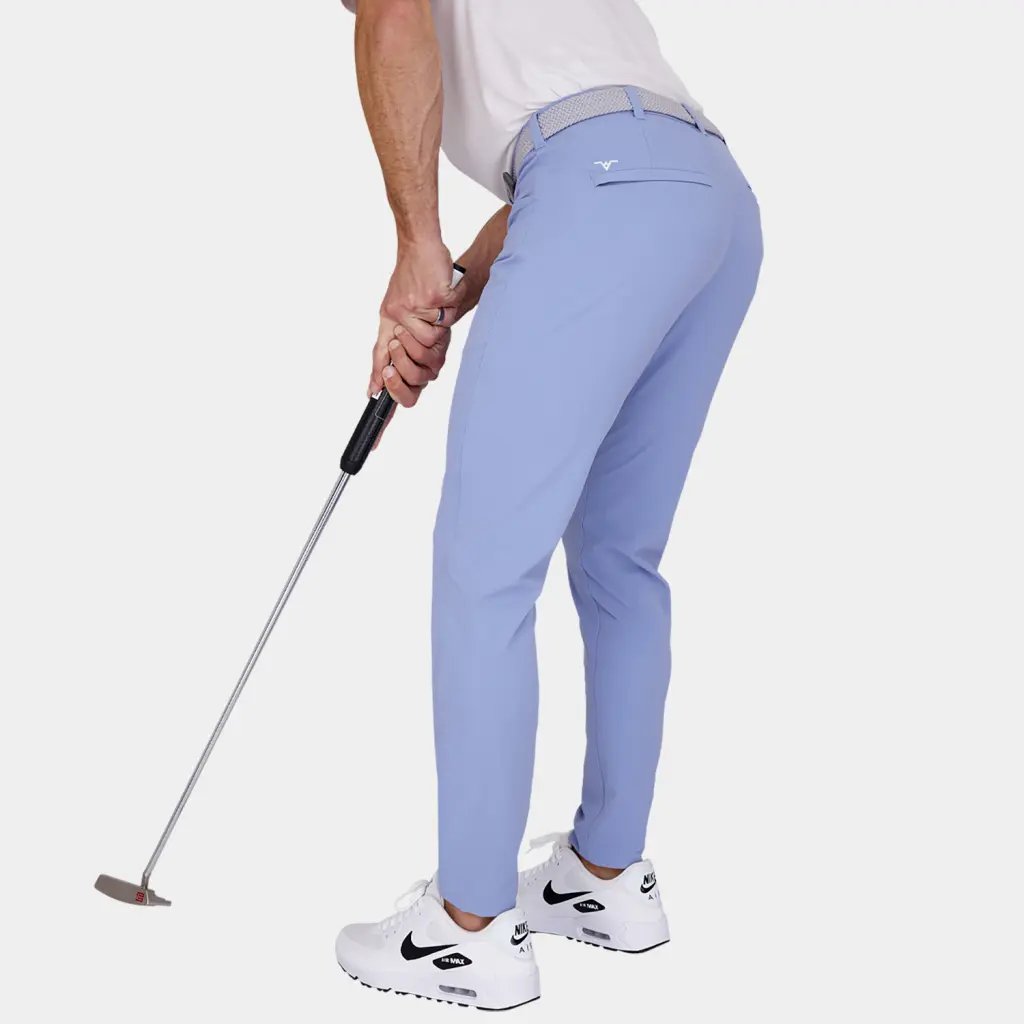 Slim-Fit Golf Pants: Slate Blue | Welcome to a Better Golf Pant