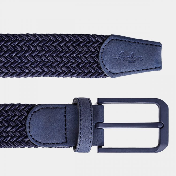 Stretch Web Golf Belt in Navy Blue | Shop Avalon Men's Golf Belts