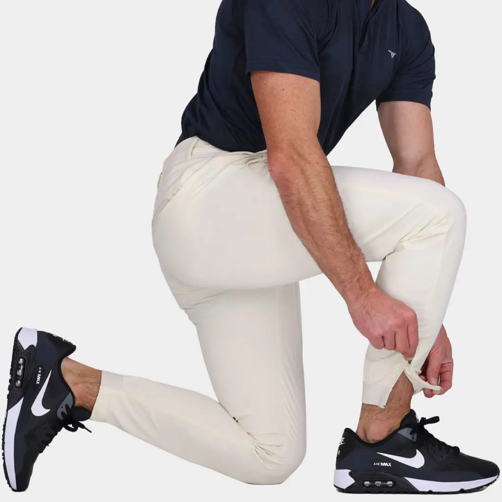 Shop Tour Golf Jogger Pants: Ivory | Avalon Mens Golf Pants