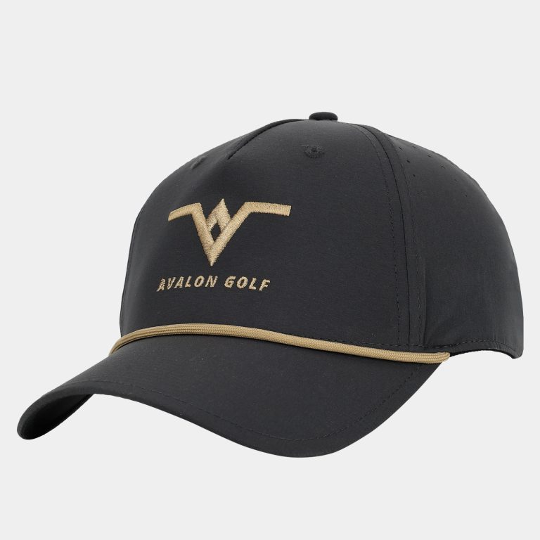 Mens Golf Hat | Avalon Golf Tour Lite Golf Rope Hat - Charcoal