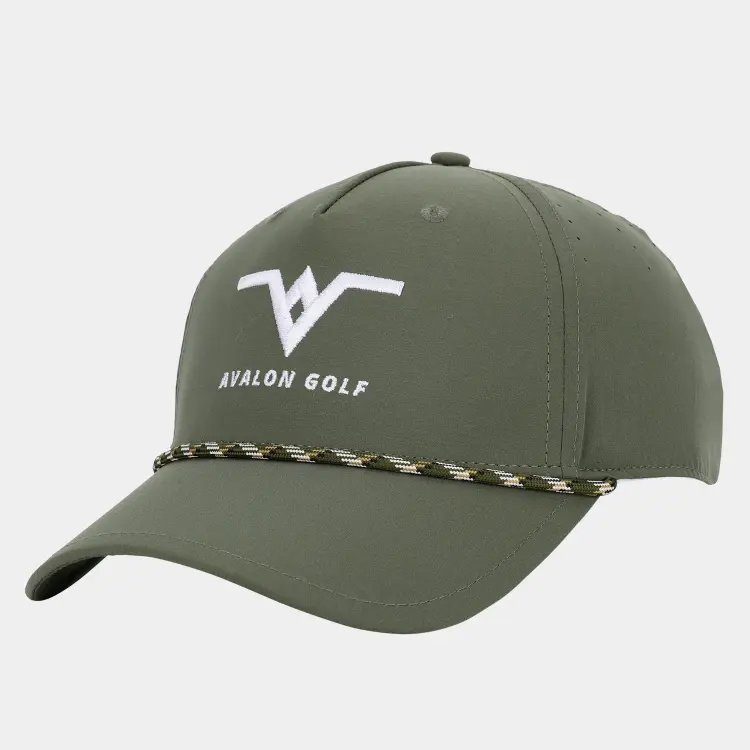 Mens Rope Golf Hat | Shop Avalon Golf Tour Lite Rope Hat - Green