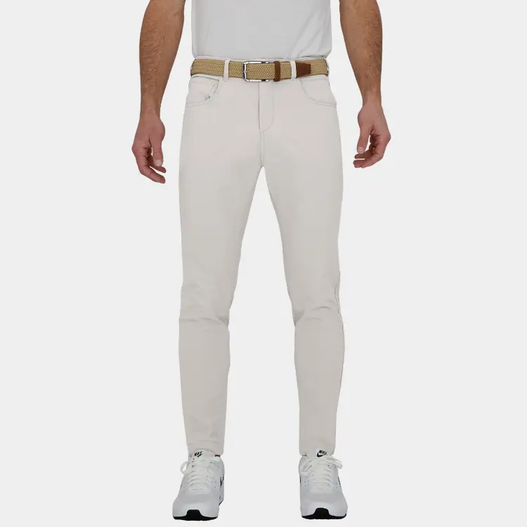 Avalon Cloud White Golf Pants | Tailored, Men's Slim-Fit Golf Pants